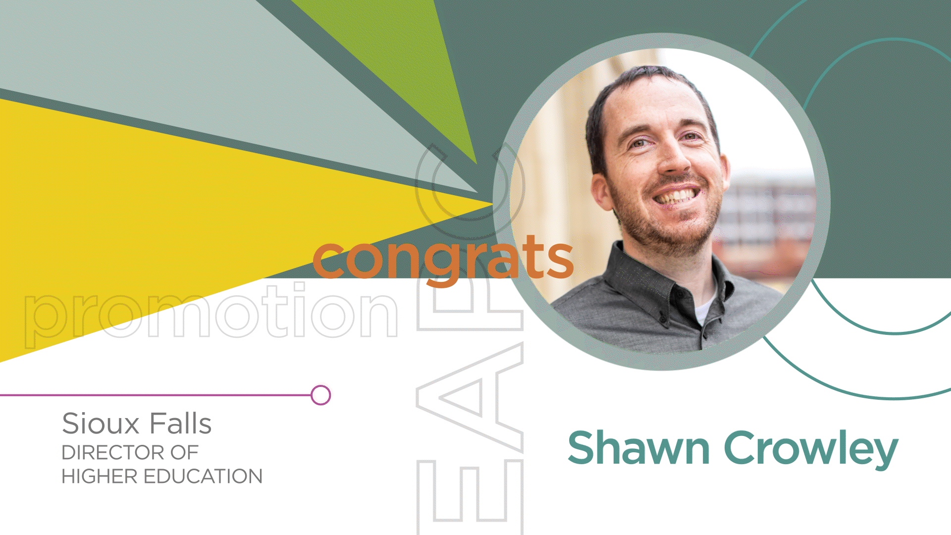Congratulations Shawn Crowley